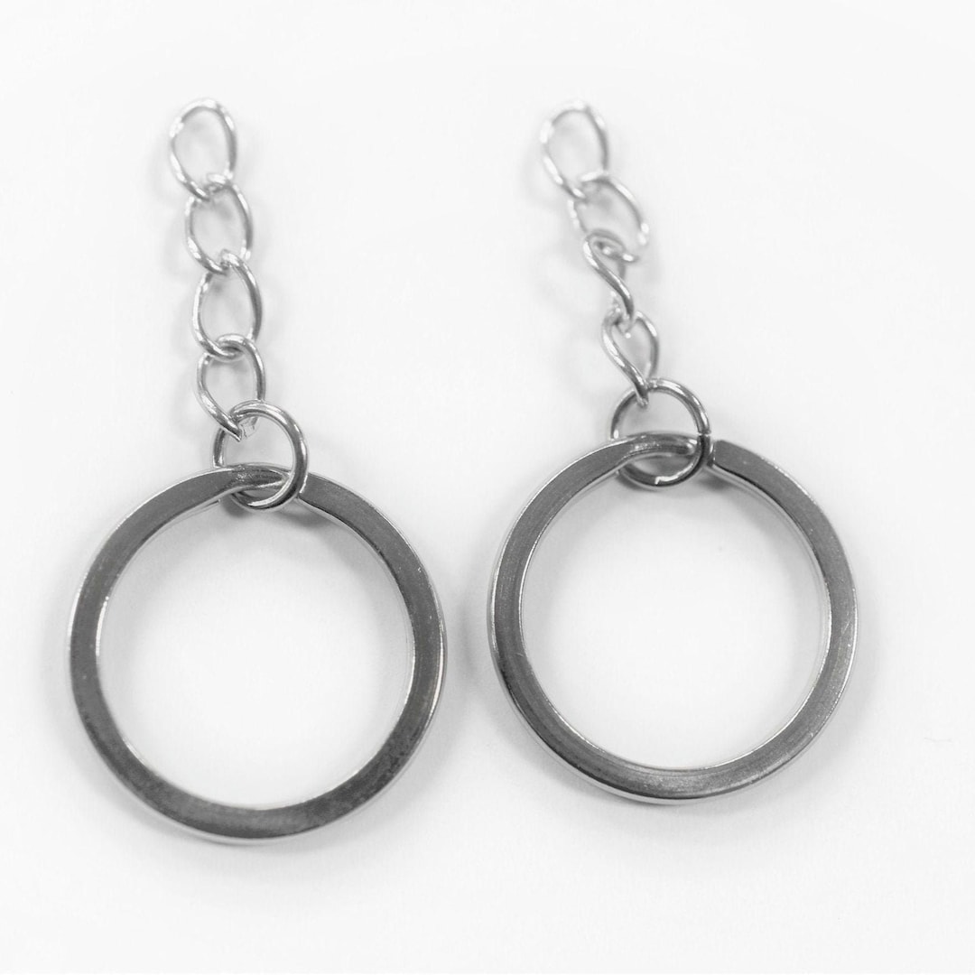 Stainless Steel Hook Key Chain Extension - Double Round Ring 20mm, 2mm ...