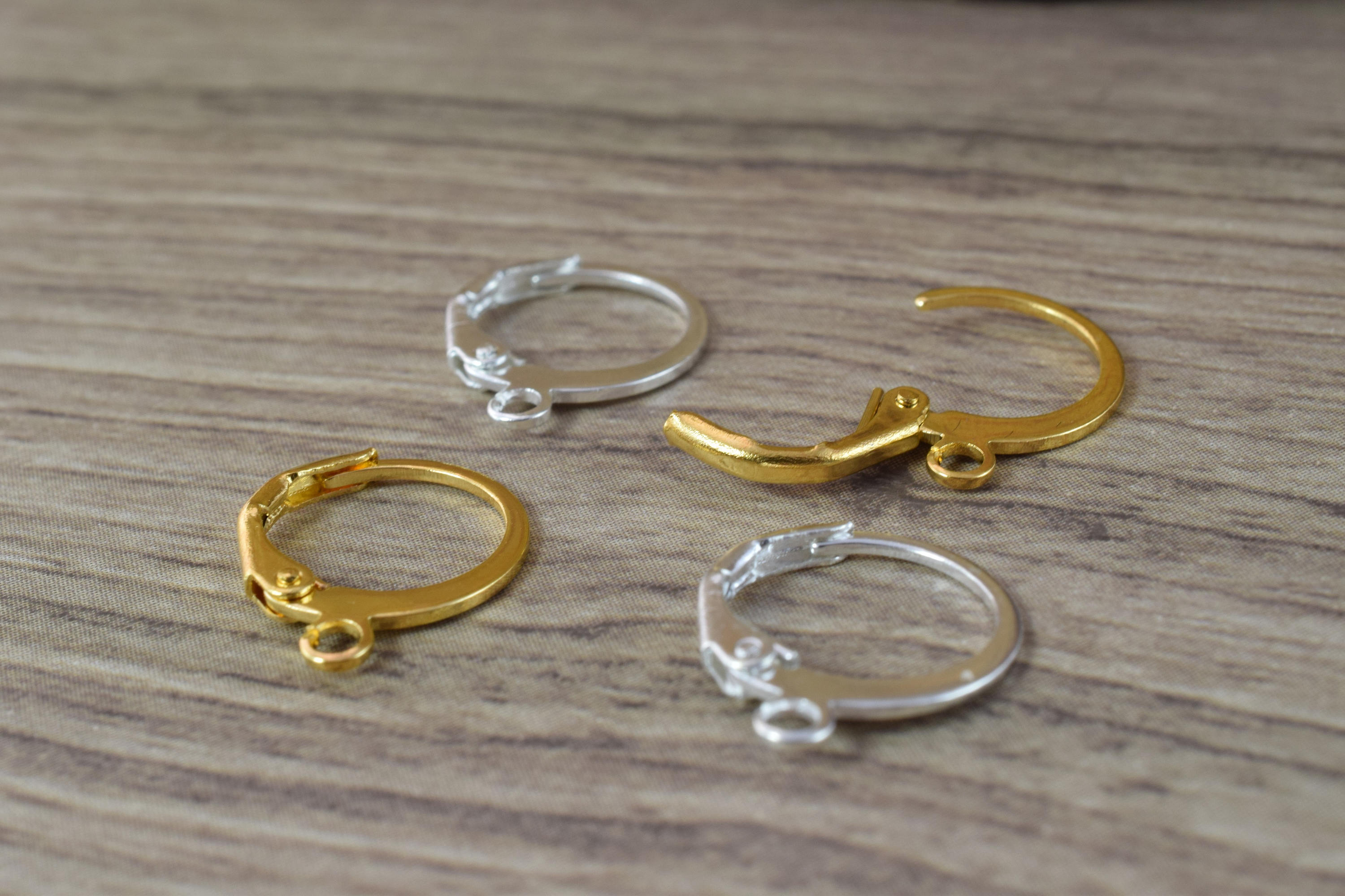 12mm Lever Back With Hole Earring Finding to Make Your Own - Etsy