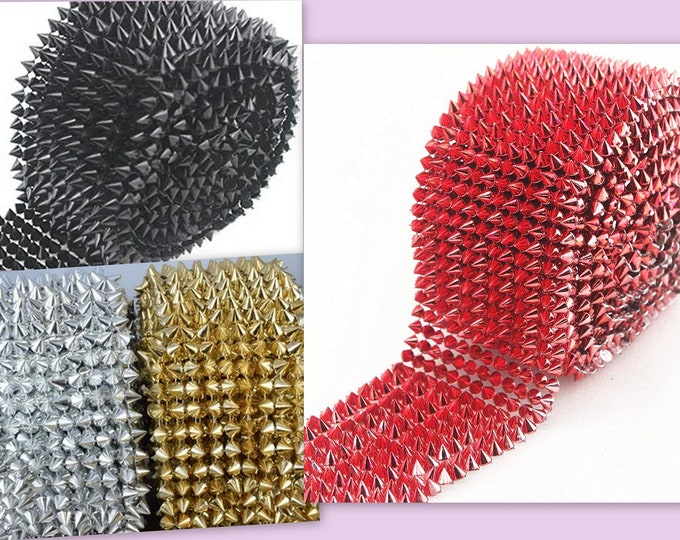 Spike Mesh Roll Trim 5 Yard Silver or Gold or Black or Red Color Roll ...