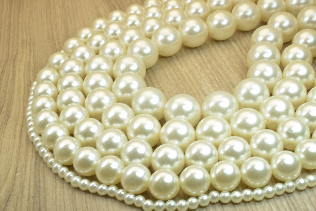 Creamy Acrylic Plastic Pearl 6mm/16mm/18mm/20mm/22mm Round - Etsy