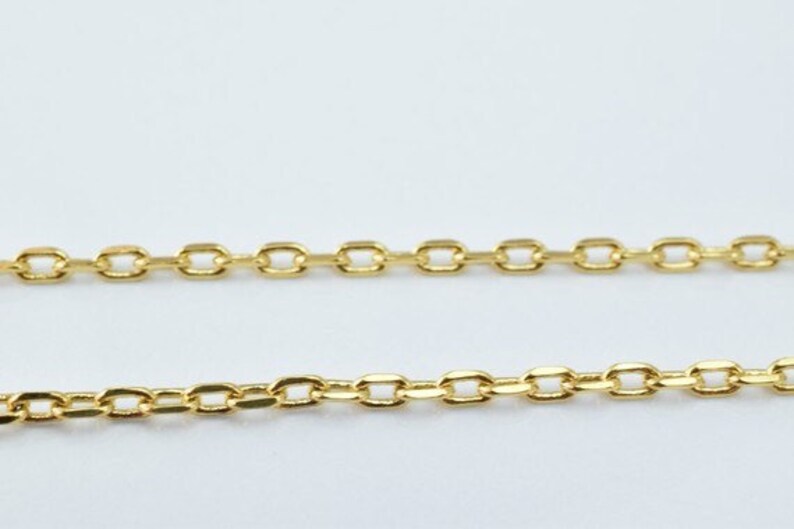 18k Gold Filled EP Chain 18.5 Inch Cg149 - Etsy