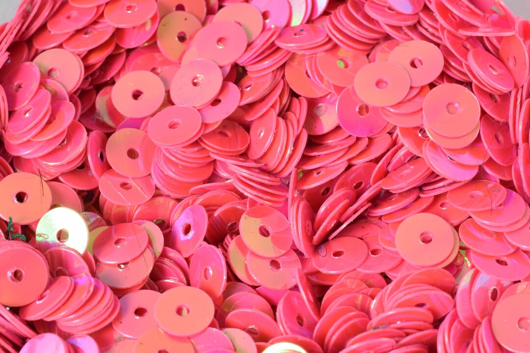 3/4/6mm Bright Dark Pink Iridescent Sequins Sheen Round Sequins/loose ...