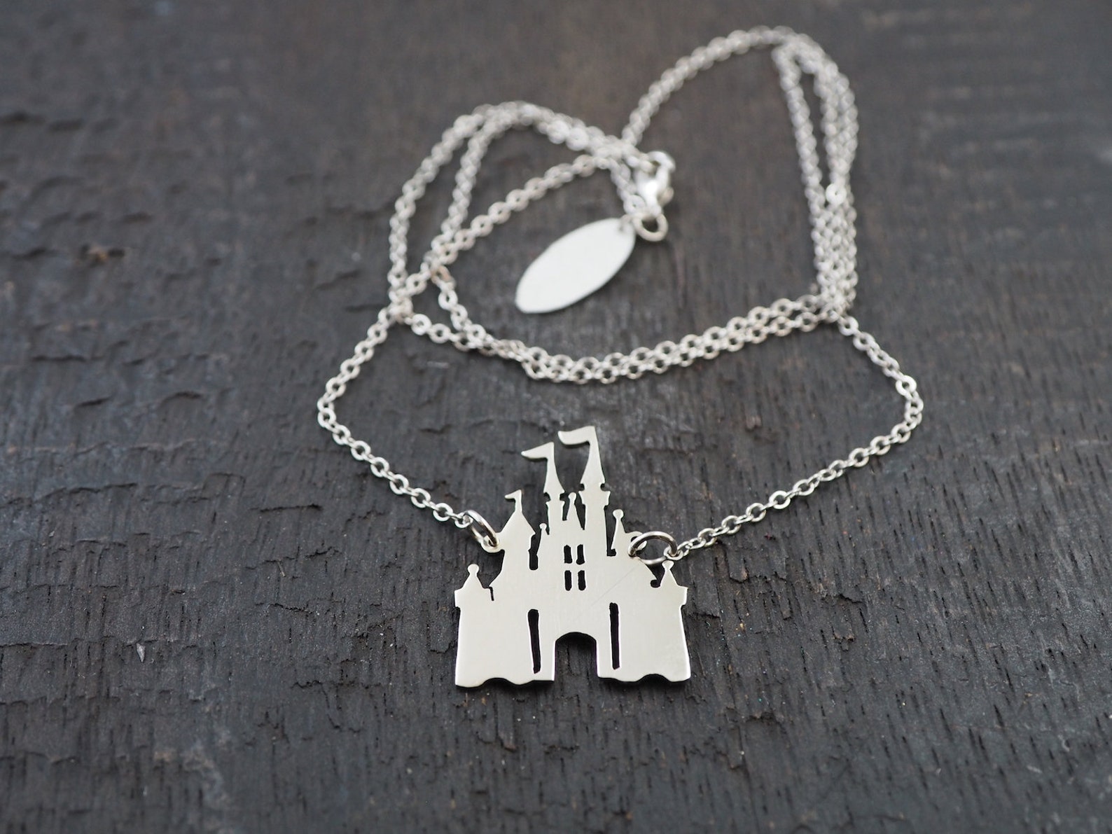 Disney Initials Personalized Necklace Disney Castle Pendant - Etsy