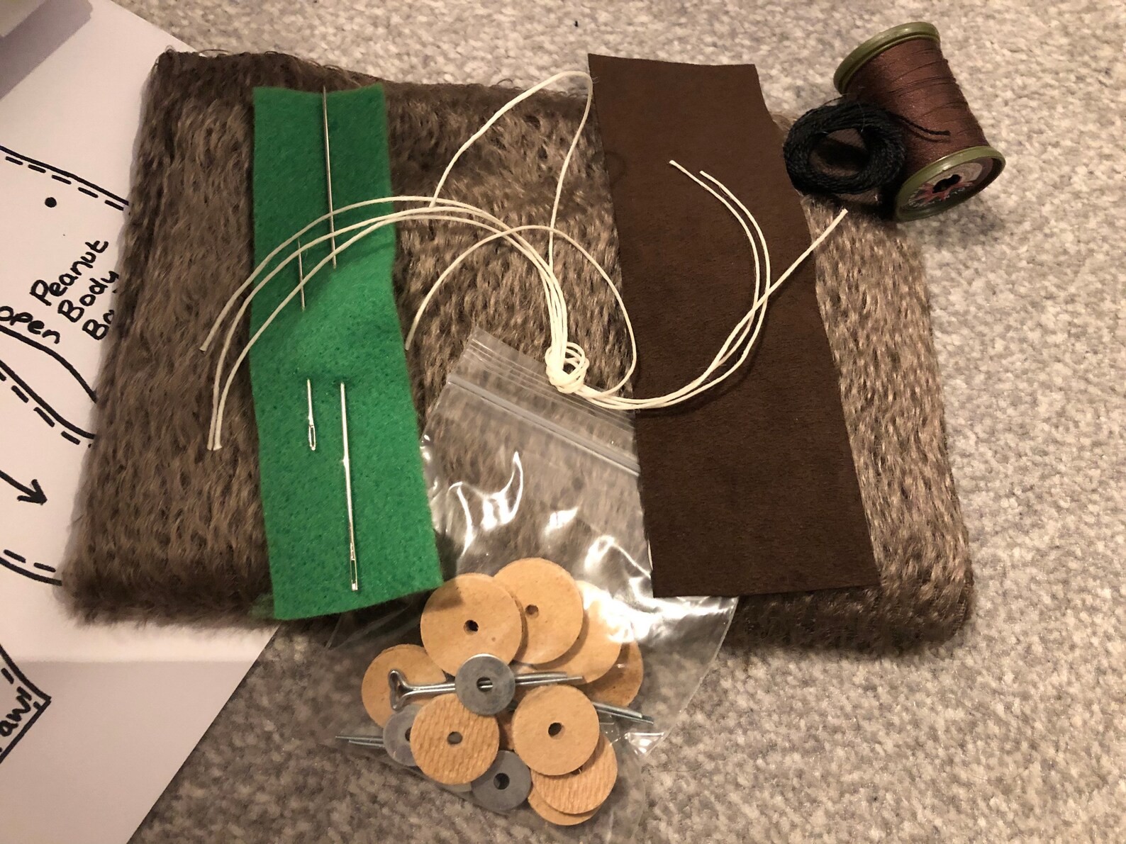 Peanut 'make Your Own' Kit Bear - Etsy