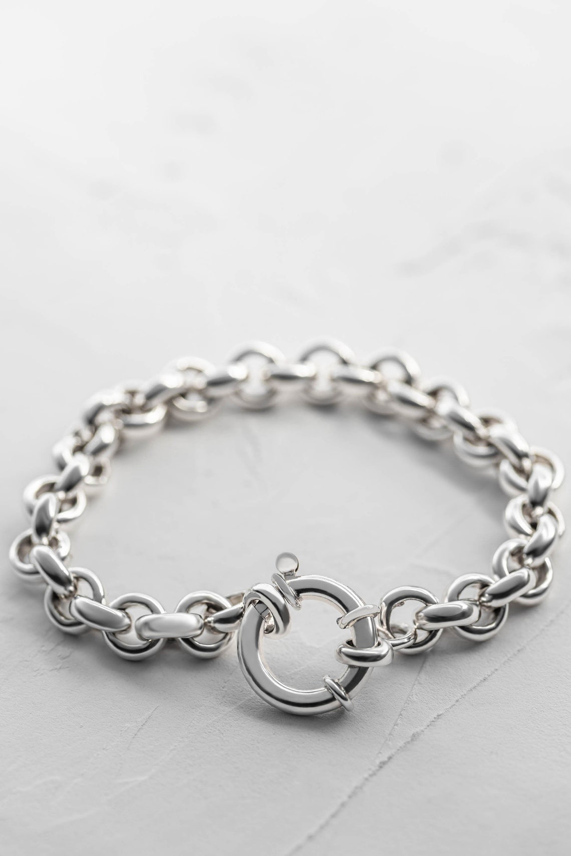 Small Wrist Bracelet Belcher Bracelet for Small Wrist Chunky - Etsy