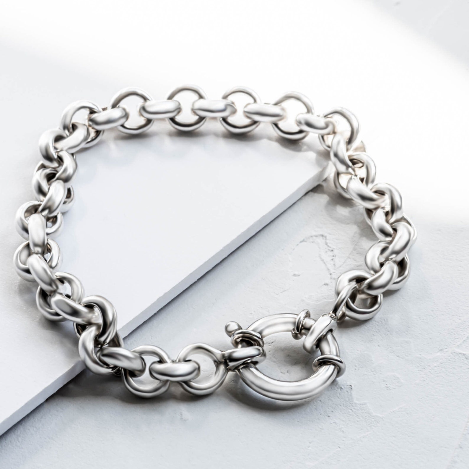 Small Wrist Bracelet Belcher Bracelet for Small Wrist Chunky Sterling ...