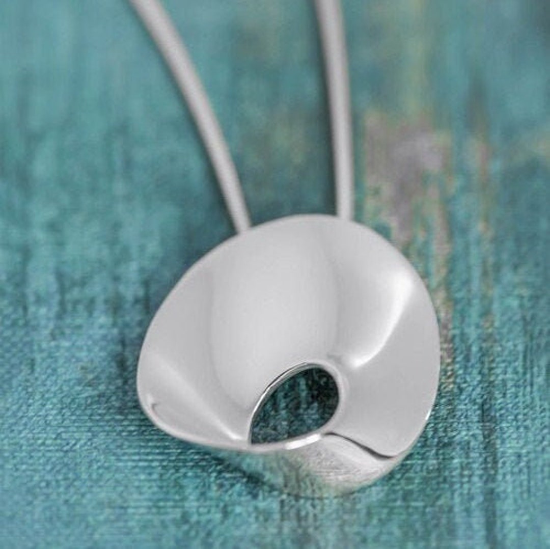 Chunky Silver Pendant Large Scandinavian Silver Pendant Without Chain ...