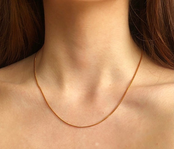 1.8mm Gold Plated Curb Chain 18 Inch 45cm Simple Gold Chain Gold Plated Chain Gold Chain for Pendant Gold Chain Gold Necklace Classy Etsy Finland