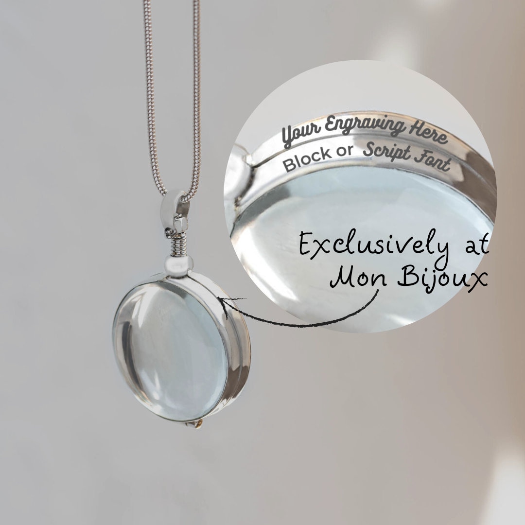 Silver Lockets for Hair Glass Locket for Photos Sterling Silver Locket ...