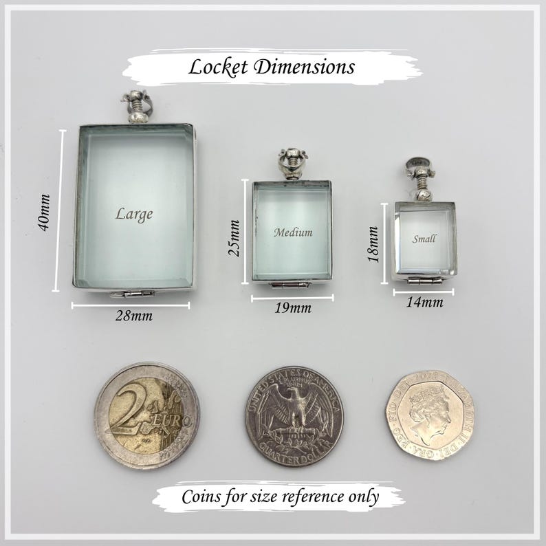 Horse Hair Keepsake Rectangle Locket Pendant Photo Lockets Silver ...