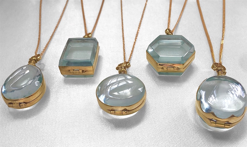 Deep Medium Locket Shapes fillable Deep Gold Locket - Etsy UK