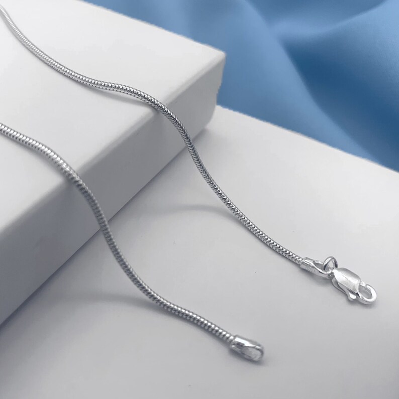 Silver Snake Chain Necklace 1.2mm Long Silver Chain Sterling - Etsy