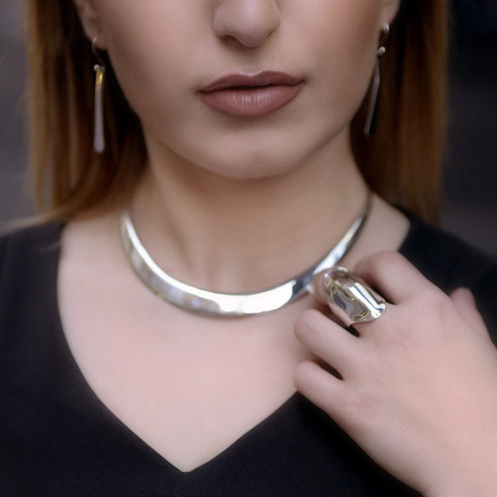 Sterling Silver Choker Necklace for Women Choker Collar Women Collar ...