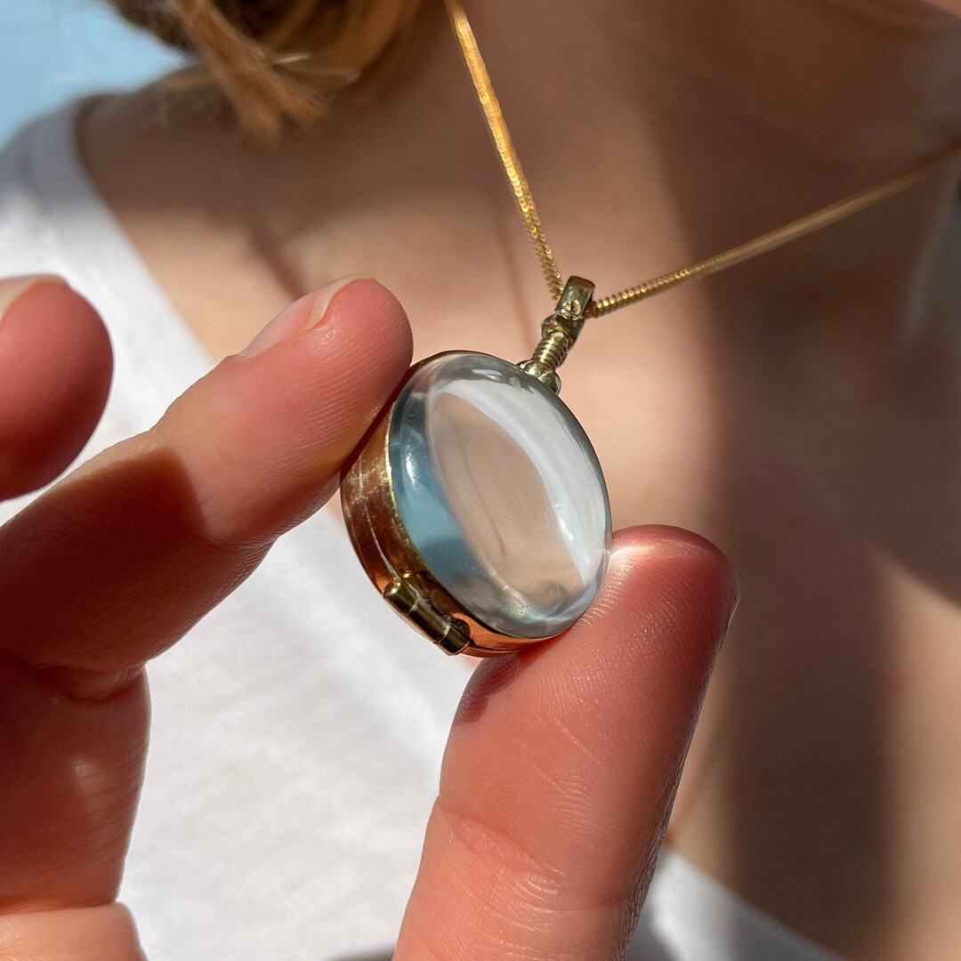 Eternal Love Locket Gold Folding Locket With Space Inside Memorial Gift ...