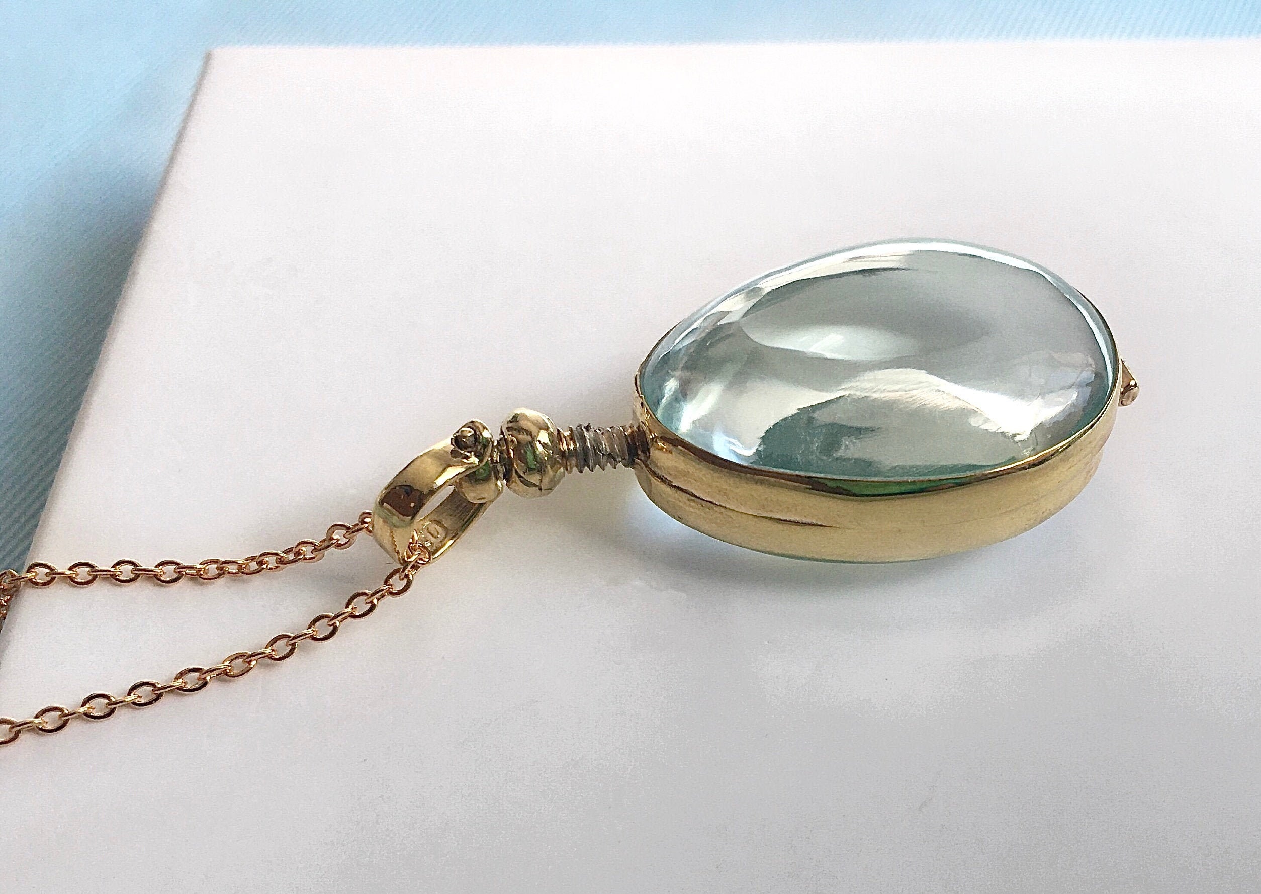 New Fillable Gold Locket Teardrop Gold Locket for Charms Gold | Etsy UK