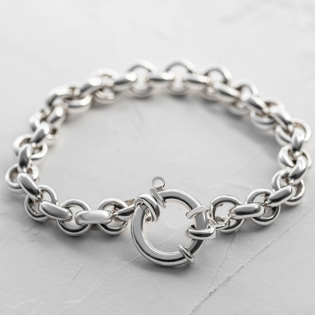 Small Wrist Bracelet Belcher Bracelet for Small Wrist Chunky Sterling ...