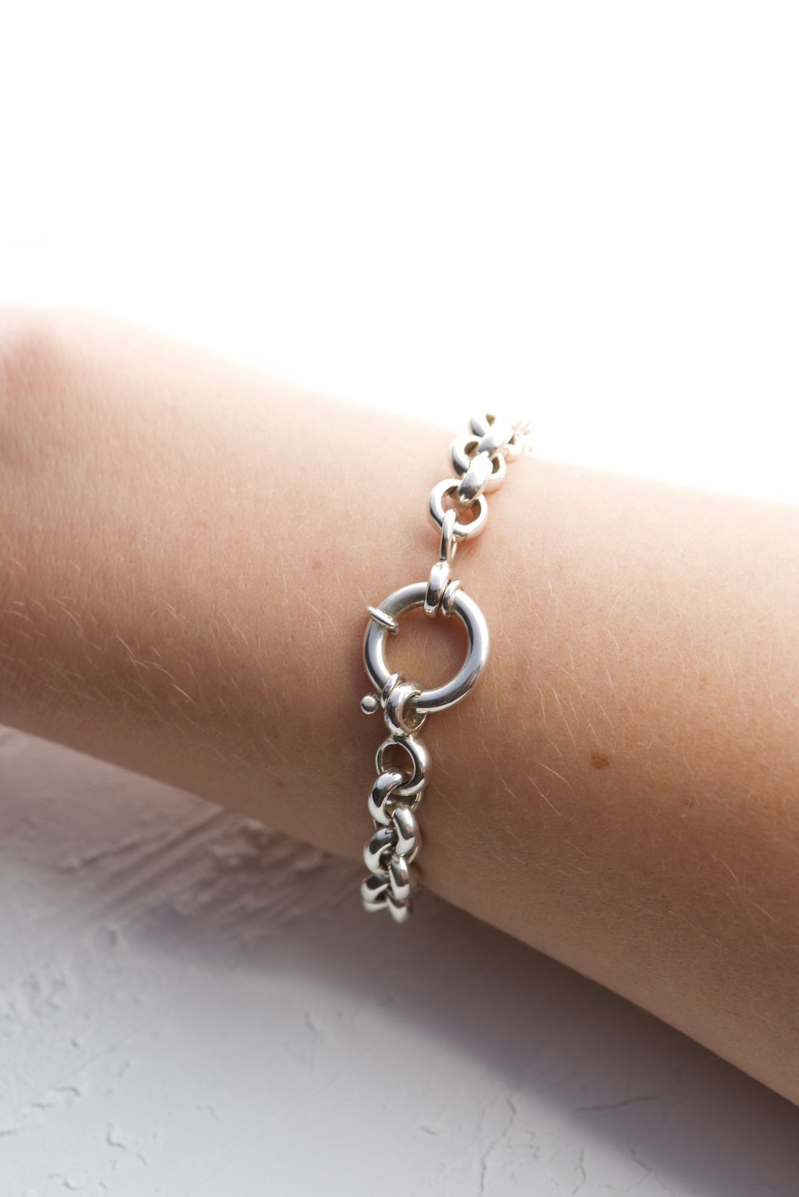 Small Wrist Bracelet Belcher Bracelet for Small Wrist Chunky - Etsy