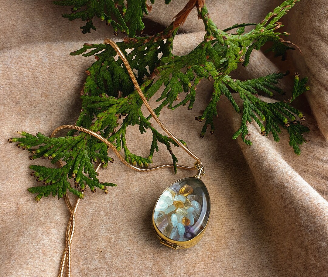 Gold Locket for Gemstone Shaker Locket for Charms Gold Locket Pendant ...