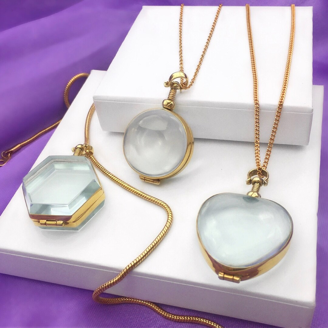 Gold Shaker Lockets Fillable Gold Locket Deep Gold Heart Locket ...