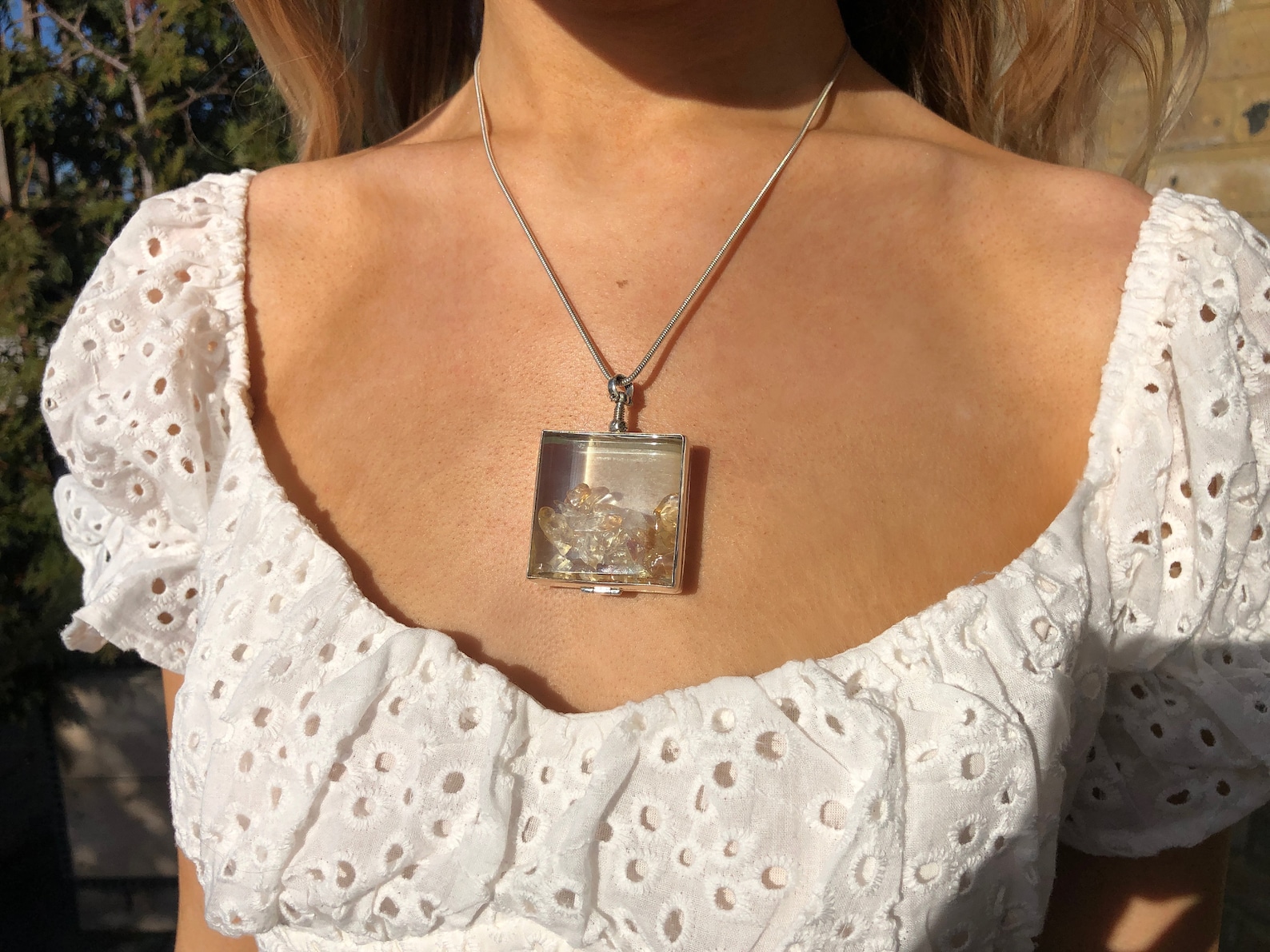 Big Deep Locket for Crystals or Pills, Floating Locket for Gems and ...