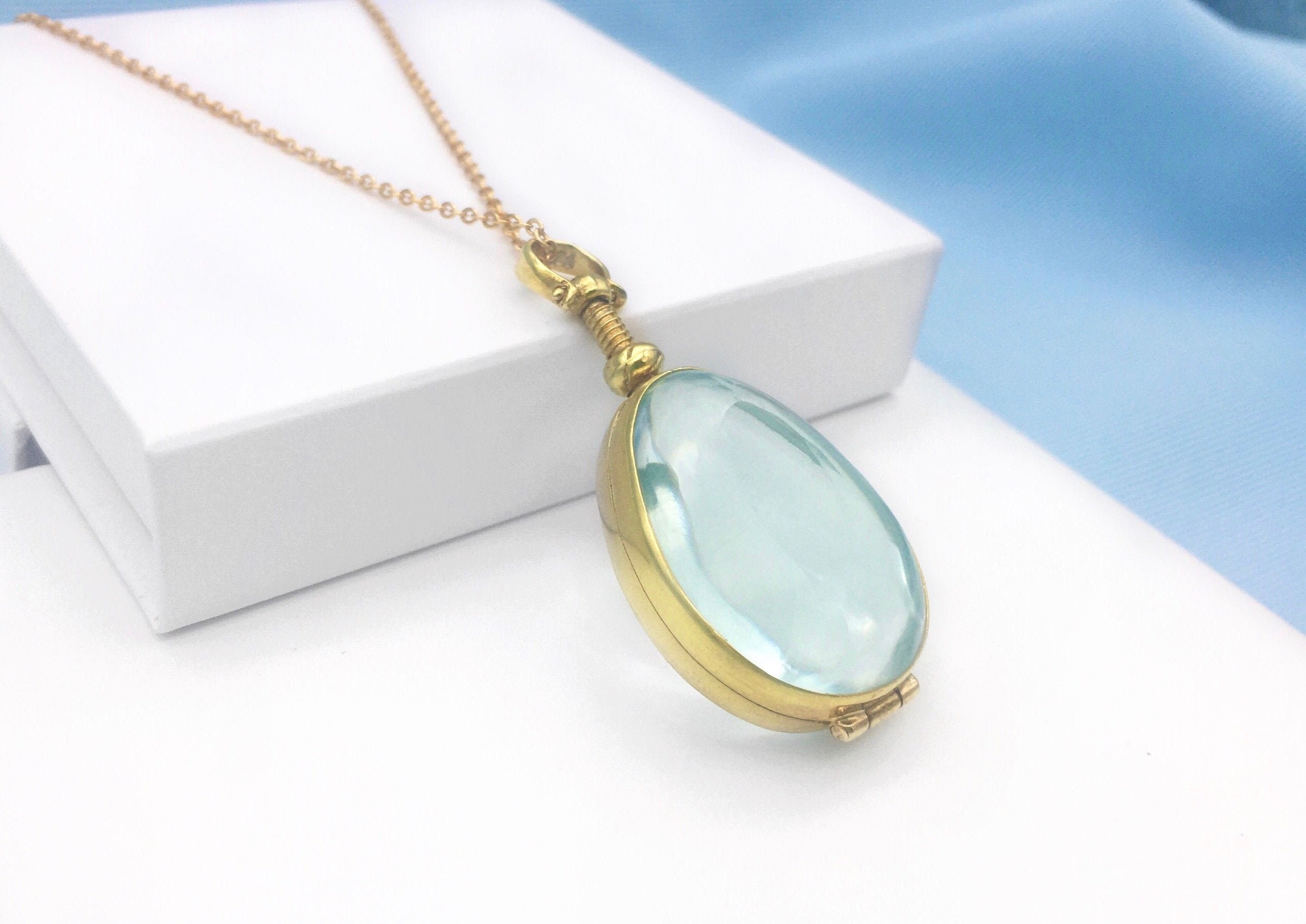 New Fillable Gold Locket Teardrop Gold Locket for Charms Gold | Etsy UK