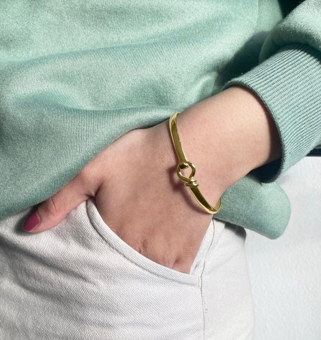 Gold Bracelet 18k Gold Vermeil Bangle Bracelet Gold Bracelet Gold ...