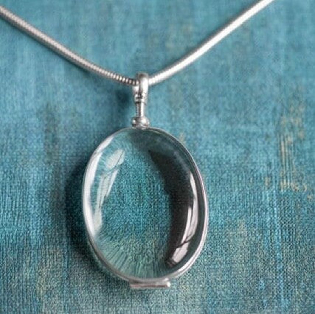 Sterling Silver Glass Locket: Baby Hair Keepsake Pet Memorial - Etsy