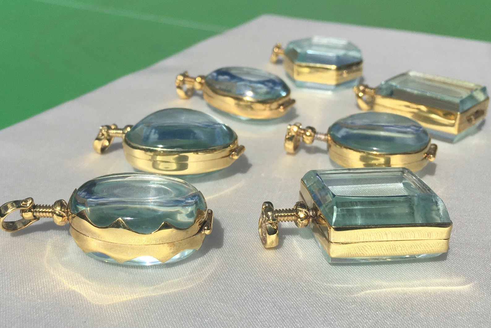 Personalized Gold Locket Deep Locket for Gemstones Large Gold Fillable ...