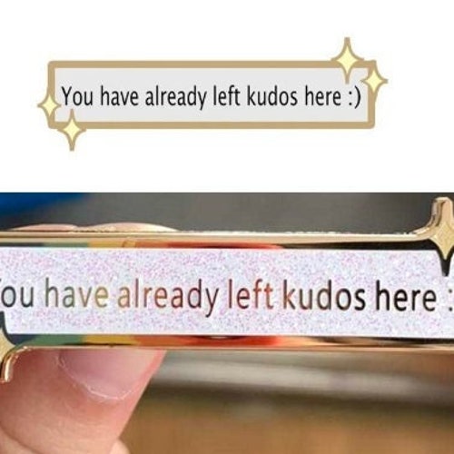 You Have Already Left Kudos Here Pop-up Error Message - Etsy