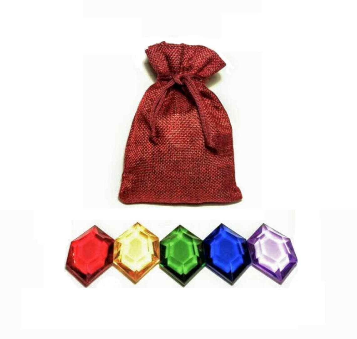 Zelda Rupees 5 Rupees & Rupee Pouch Bag of Rupees | Etsy