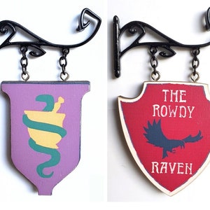 2 Pins the Arcana Rowdy Raven Pub & Magic Shop Signs CLEARANCE SALE - Etsy
