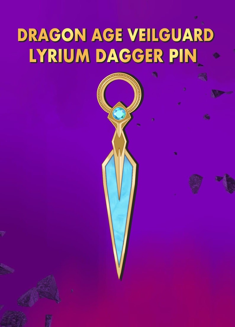 Dragon Age Veilguard - Lyrium Dagger Enamel Pin - Etsy