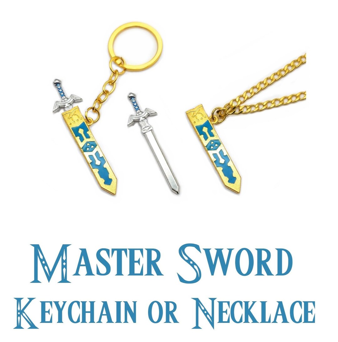 Zelda Master Sword Necklace or Keychain Removable Sword Legend of Zelda ...