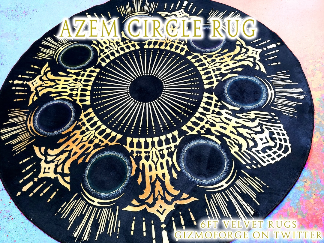 FFXIV Azem Circle Rug - 6ft Round Velvet Carpet - Final Fantasy XIV - Etsy