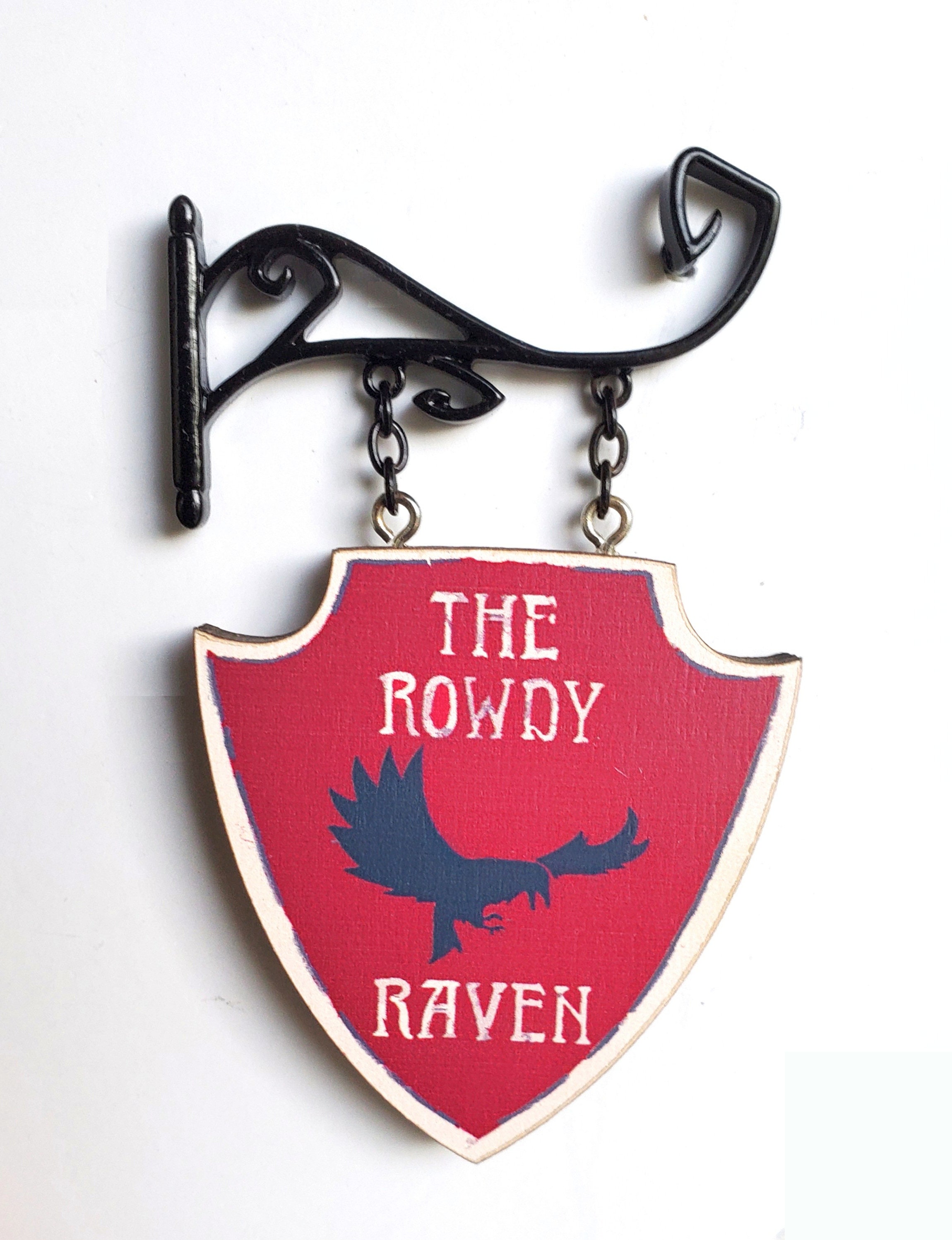 2 Pins the Arcana Rowdy Raven Pub & Magic Shop Signs - Etsy UK