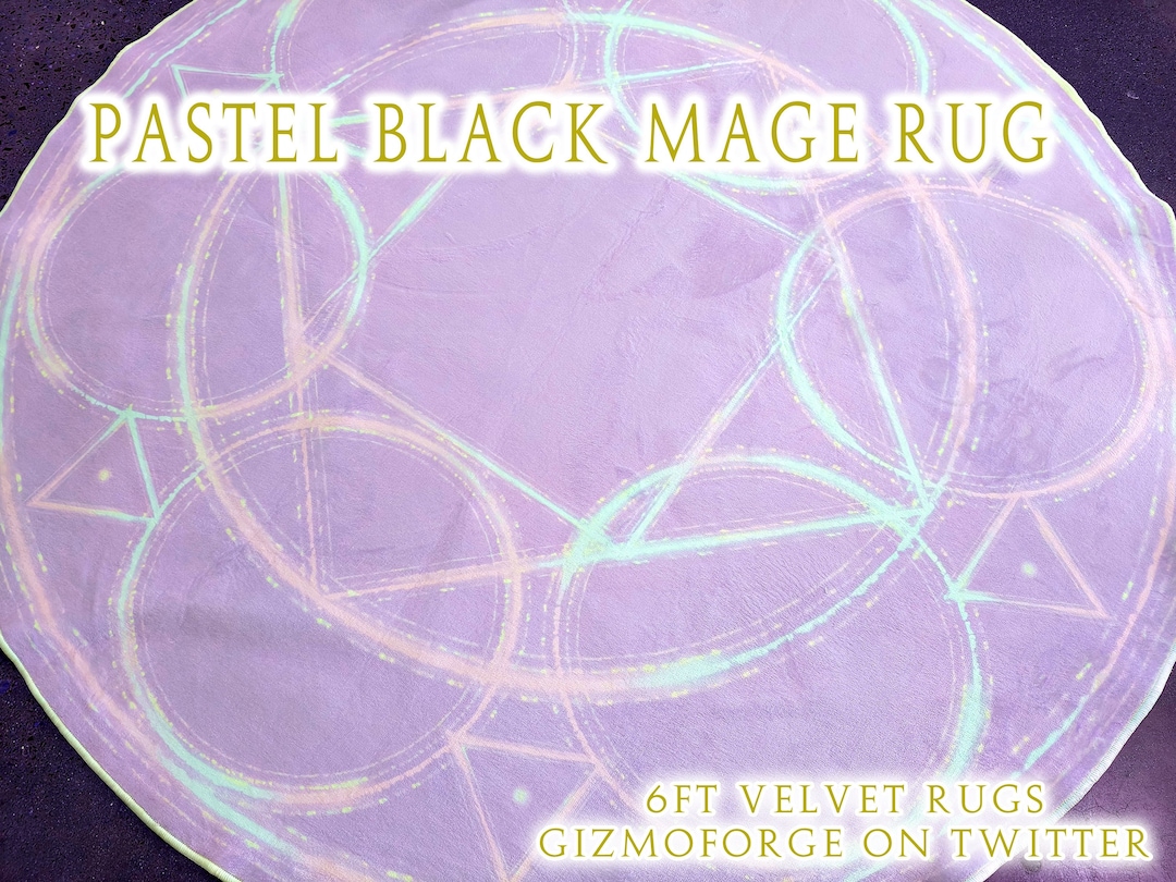 FFXIV Pastel Black Mage Leylines Rug - 6ft Round Velvet Carpet - Etsy