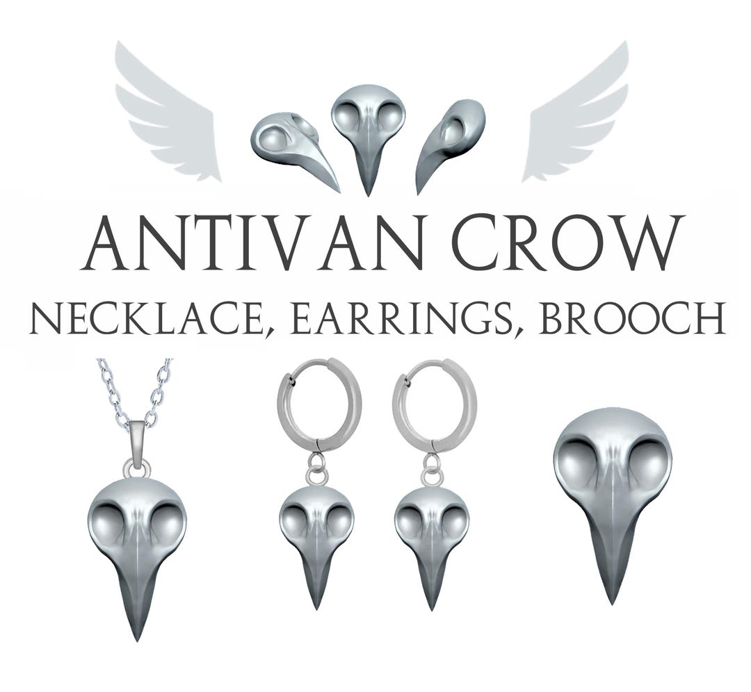 Dragon Age Veilguard Lucanis Antivan Crow Jewelry Colar com alfinetes e ...
