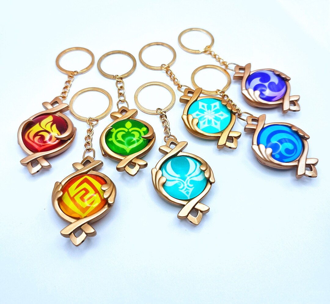Genshin Impact Vision Keychain Spectacular Metal Vision Inazuma ...