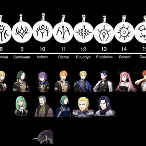 Fire Emblem Three Houses Crest Necklace / Keychain Stainless Steel - Etsy