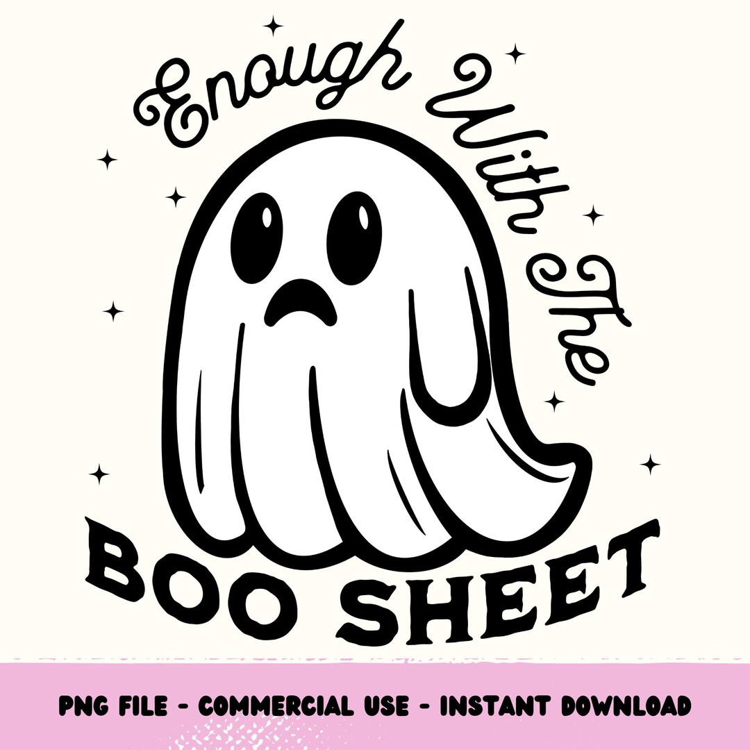 Boo Sheet PNG SVG, Cute Ghost SVG Png Trendy Funny Halloween Png ...