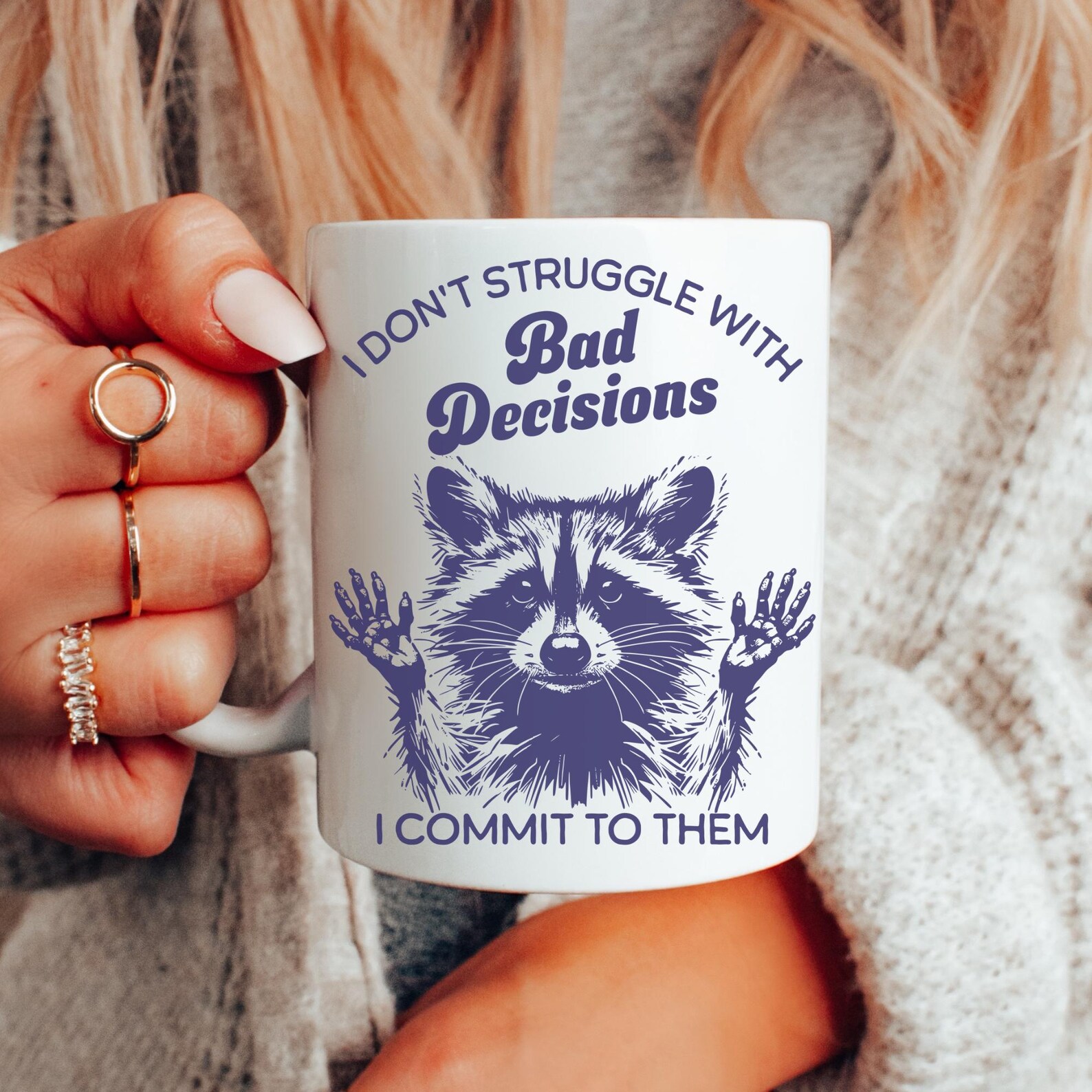 Bad Decisions PNG, Funny Raccoon Design Png, Animal Sarcastic Saying ...