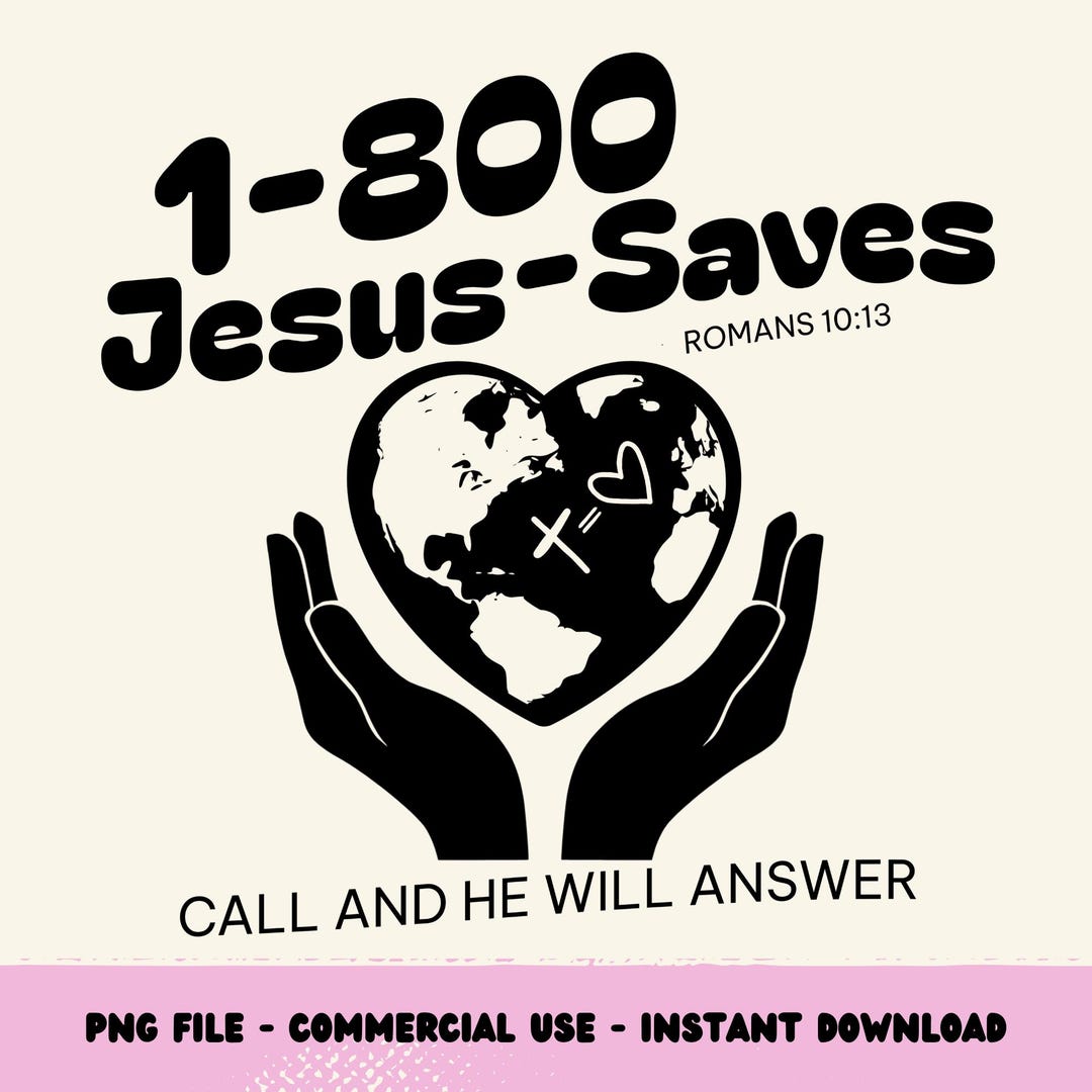 Jesus Saves PNG: Retro Christian Sublimation Design (digital Download ...