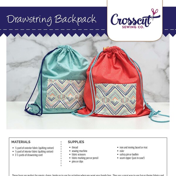 Drawstring Backpack - Etsy