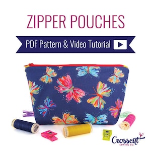 Zipper Pouches Downloadable PDF Pattern & Video Tutorial - Etsy