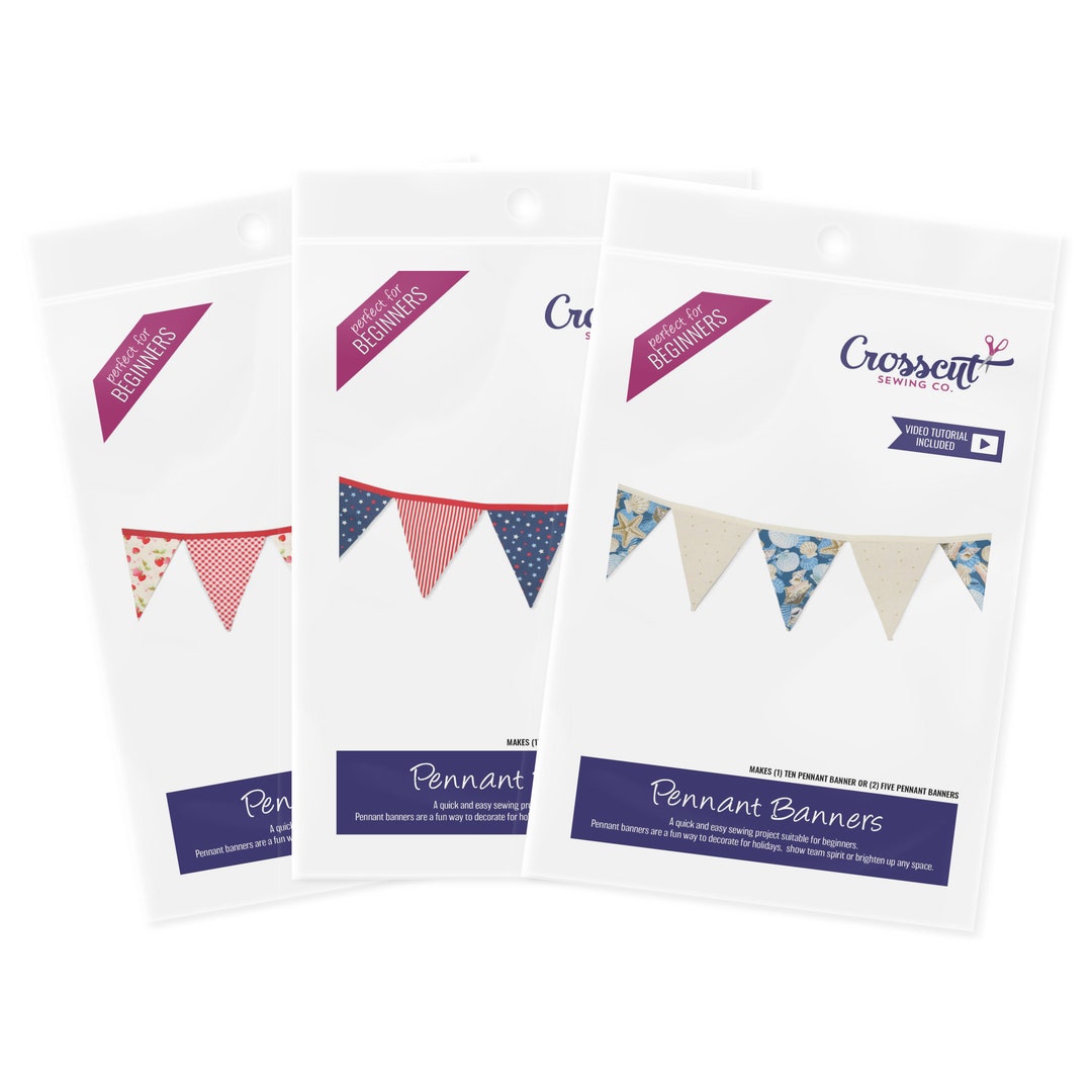 Pennant Banner Sewing Kit Bundle: June, July, August DIY Bunting - Etsy