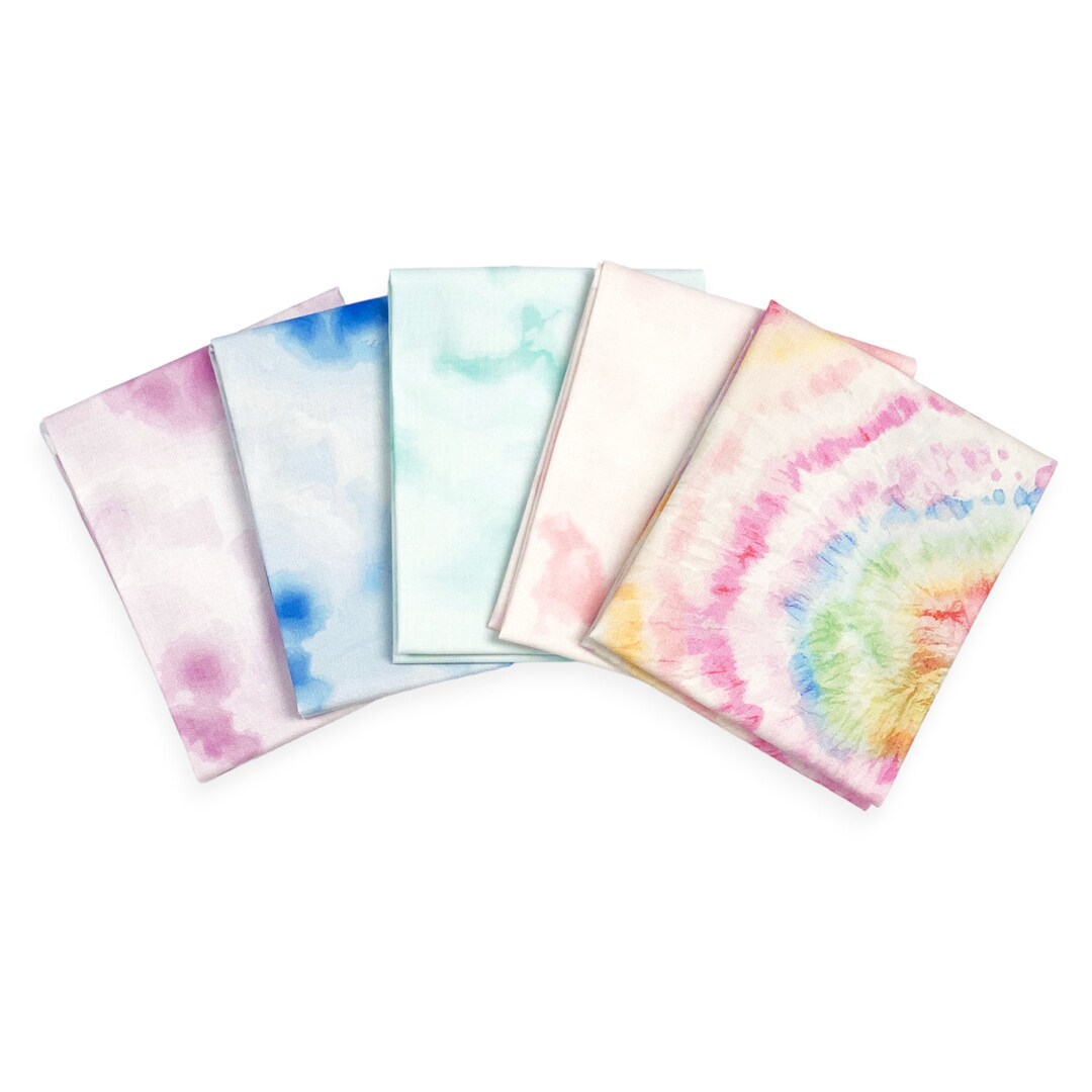 Tie Dye 5 Fat Quarter Bundle Fat Quarters Curated Fat Quarter Bundle ...