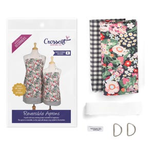 Crosscut Sewing Co.® Apron Sewing Project Kit Strawberry Floral ...