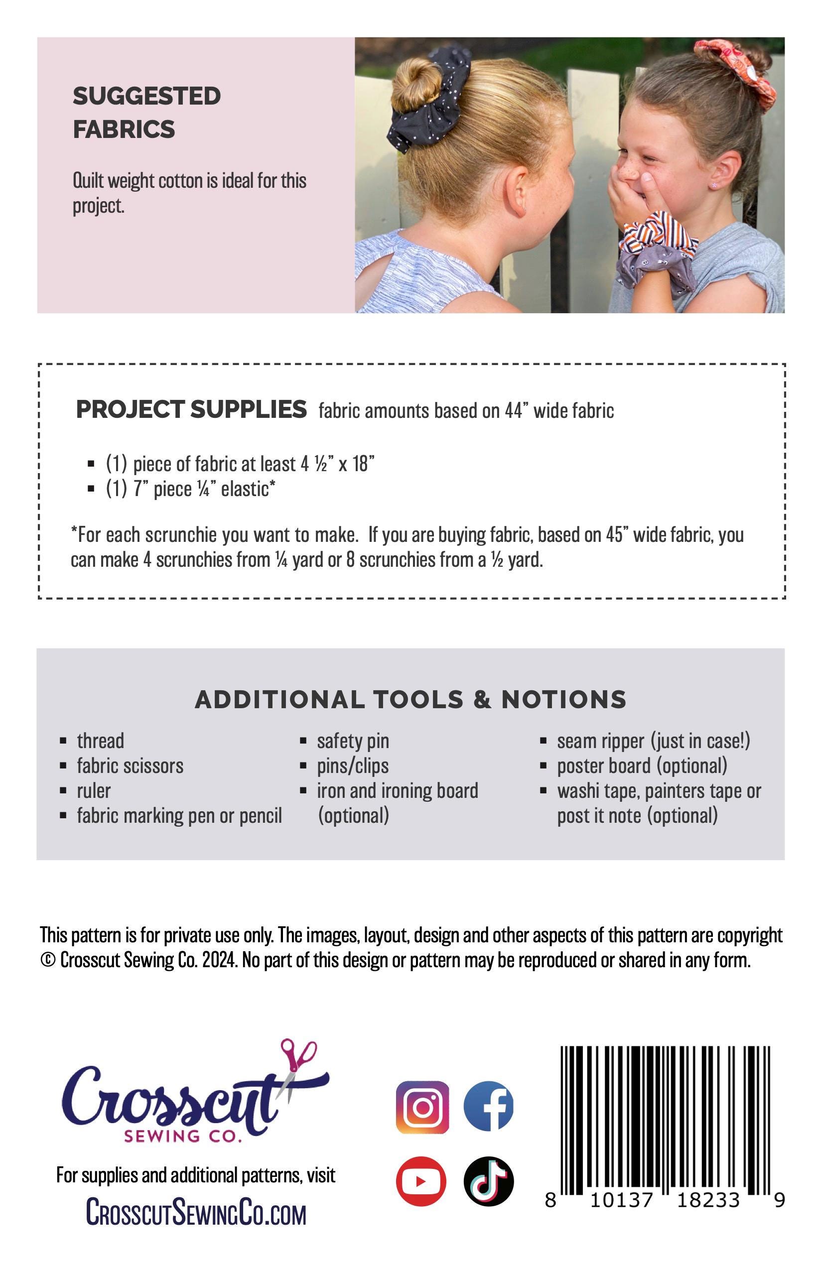 Scrunchies - Downloadable PDF Pattern & Video Tutorial - Etsy