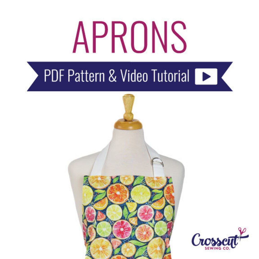 Aprons Downloadable PDF Pattern & Video Tutorial - Etsy