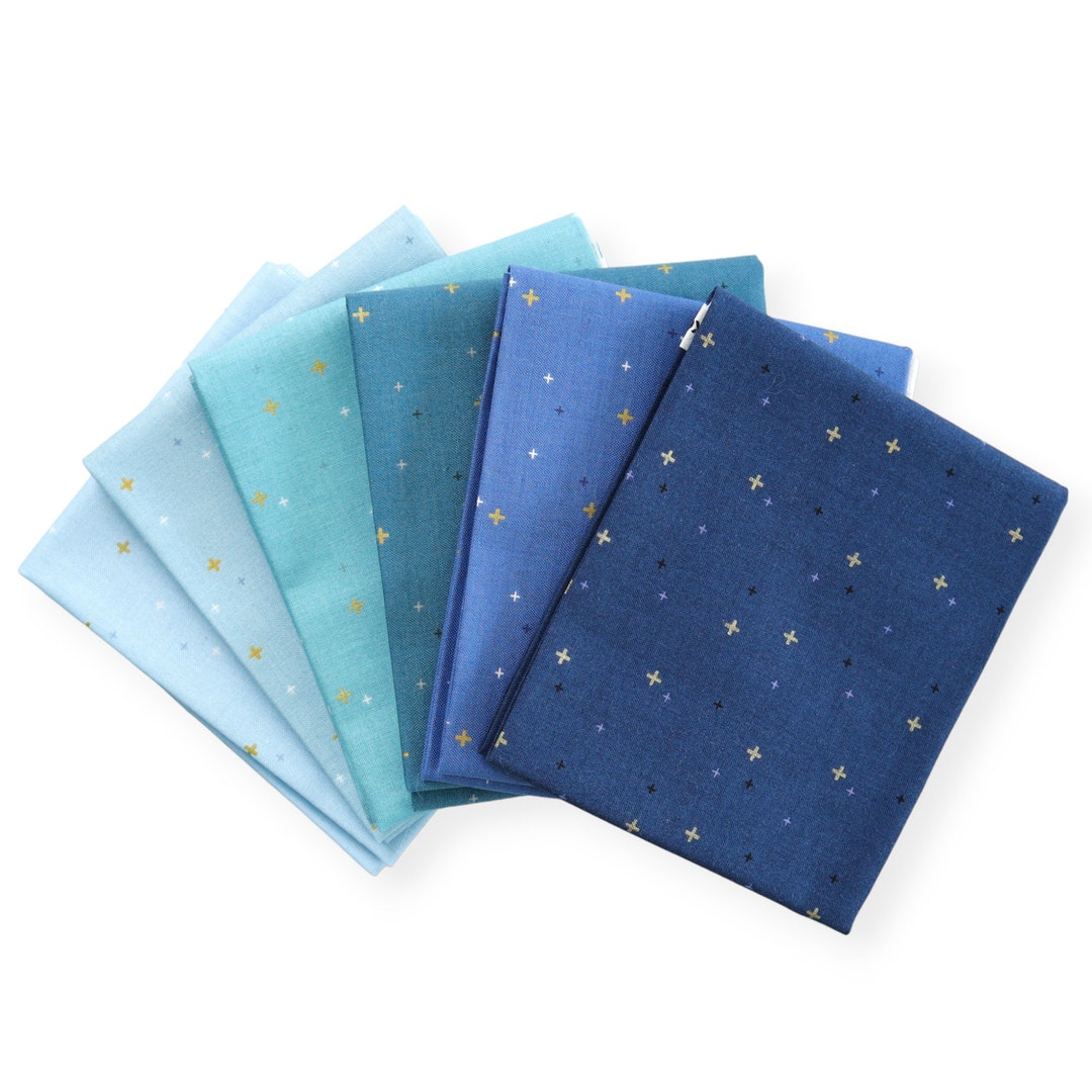 Sparkler Blue 6 Piece Fat Quarter Bundle Fat Quarter Bundle Curated Fat ...